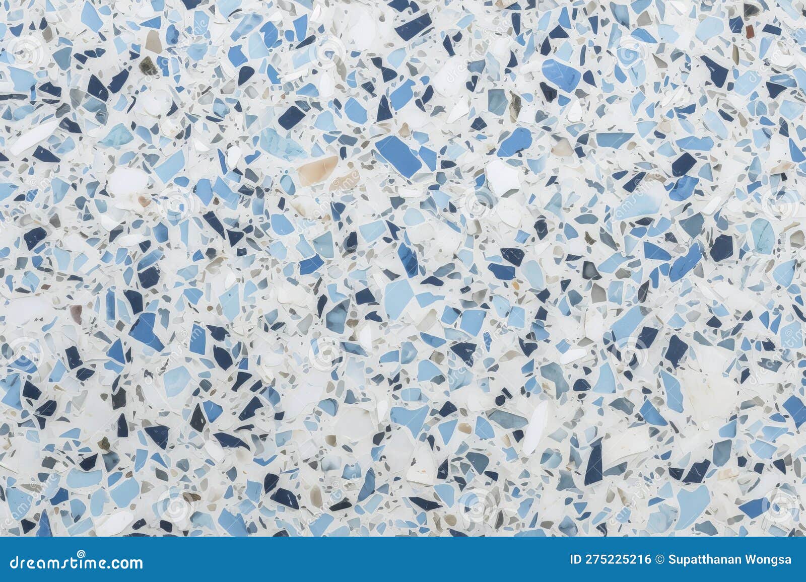 Seamless Texture of Blue and White Terrazzo Stone from Generative Ai ...
