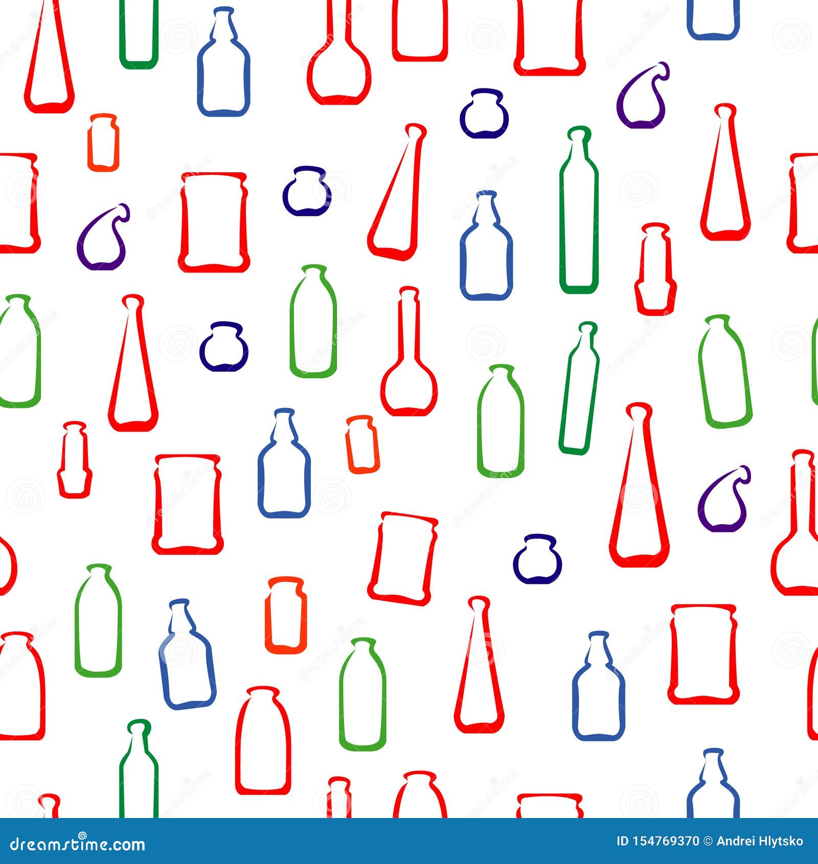 Seamless Texture of Bottles Stock Vector - Illustration of abstract ...