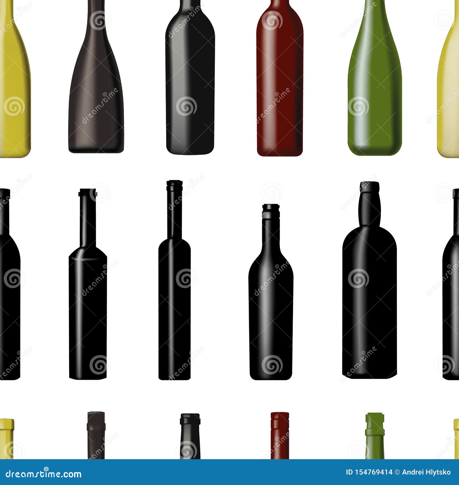 Seamless Texture of Bottles Stock Vector - Illustration of graphic ...