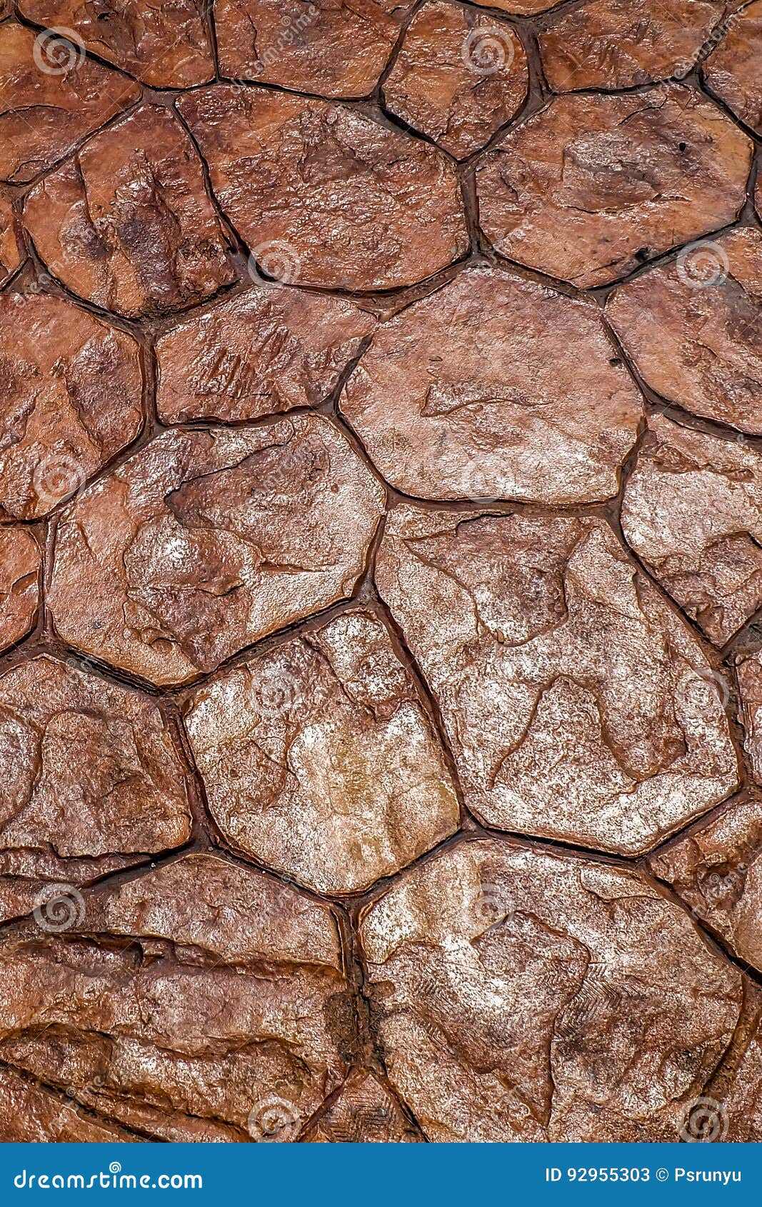 Seamless Texture Brown Stone Wall Background Closeup Stock Image ...