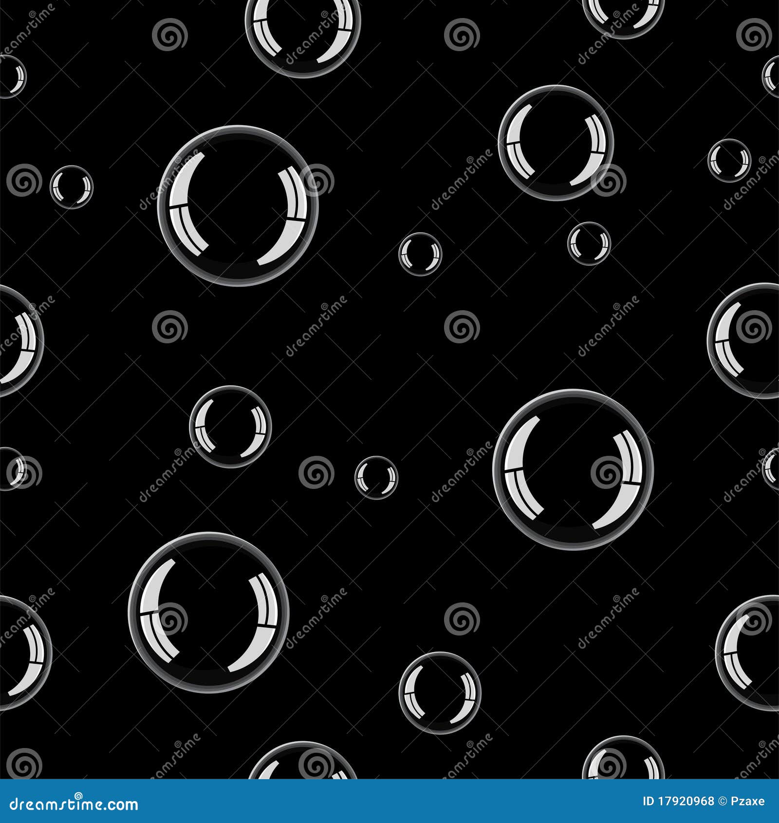 Seamless Texture - Bubbles on Black Stock Vector - Illustration of ...