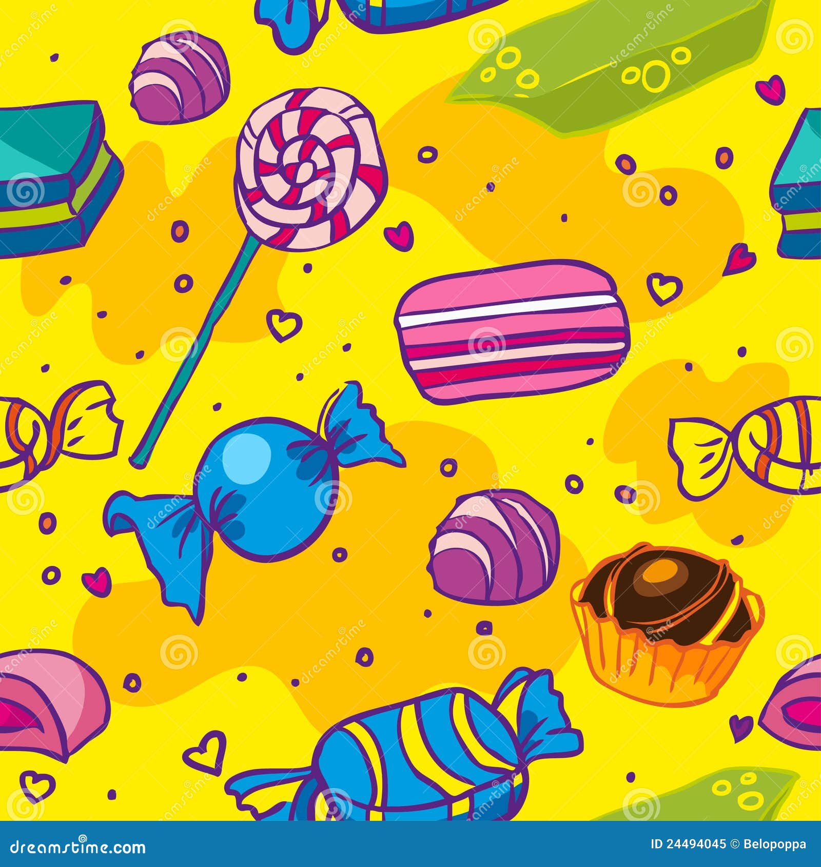 Seamless texture of candy stock vector. Illustration of decoration ...