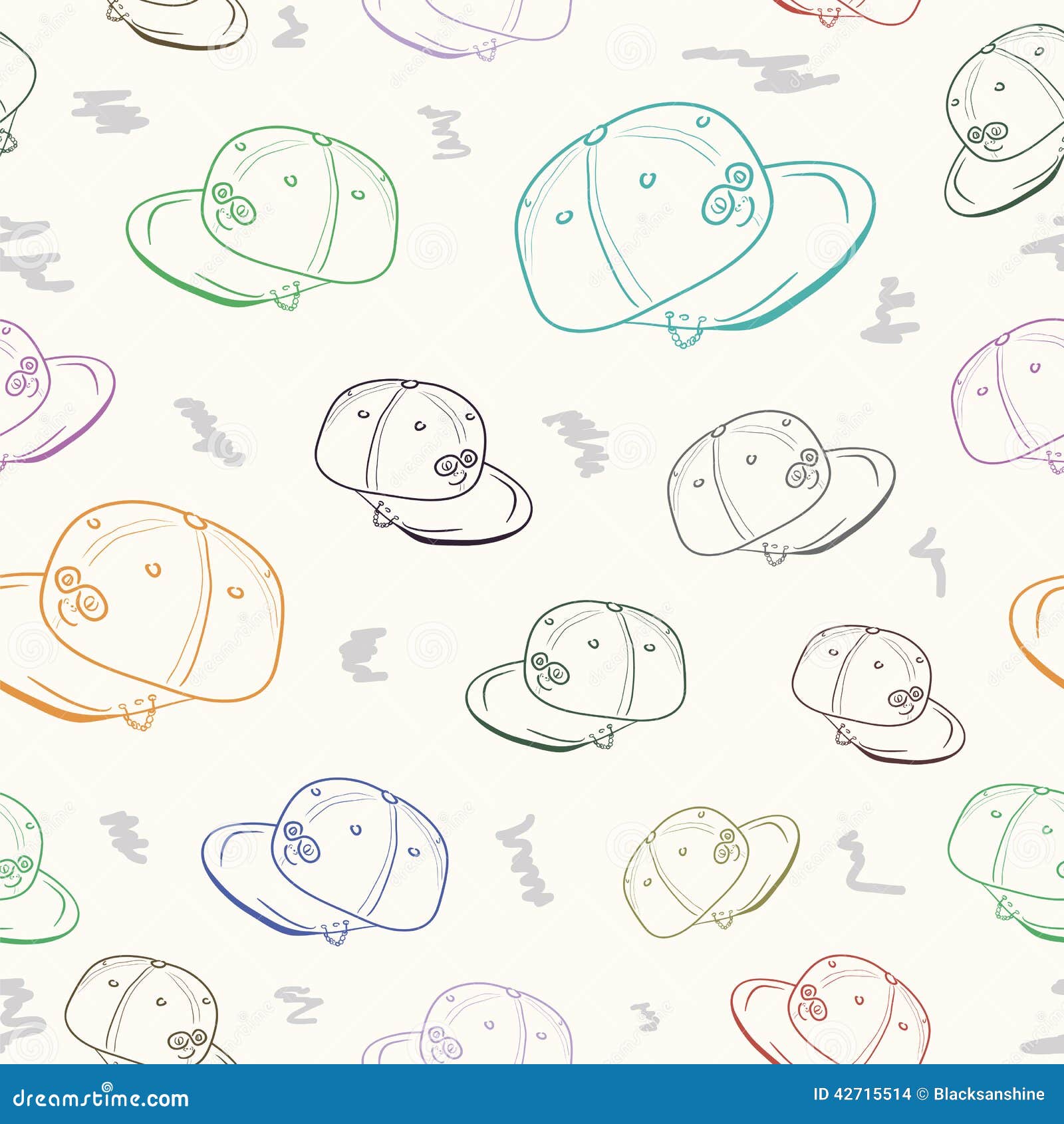 Seamless Texture Of Caps Vector Illustration | CartoonDealer.com #42715514