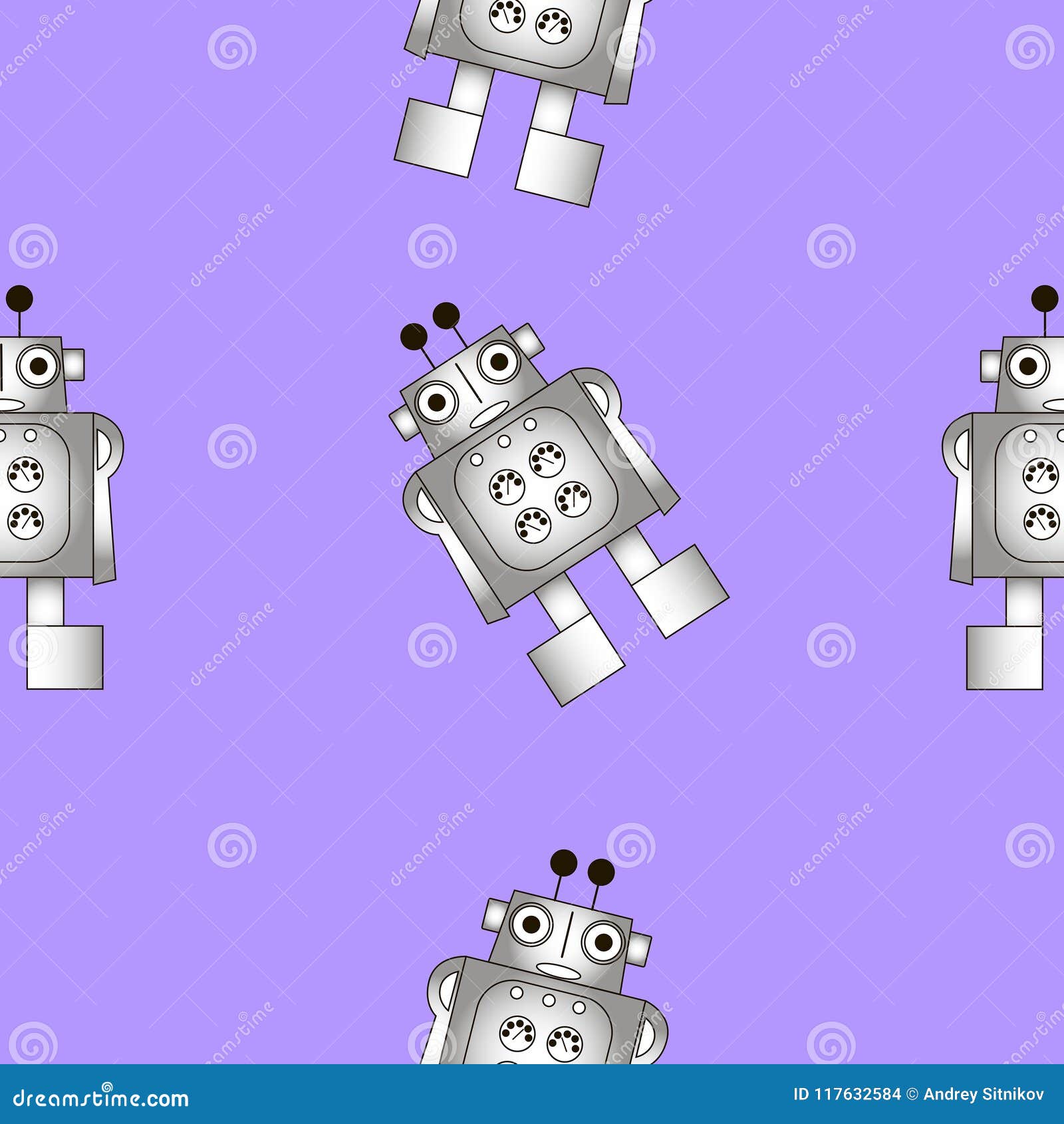 Seamless Texture of the Robot. Stock Vector - Illustration of arms ...