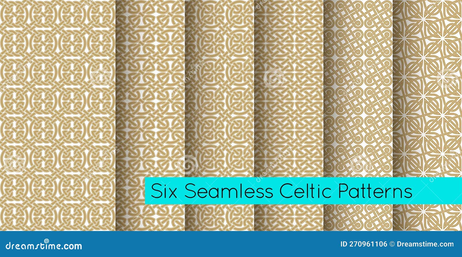 Seamless Texture Celtic Style. Original Ethnic Ornaments Set Stock ...