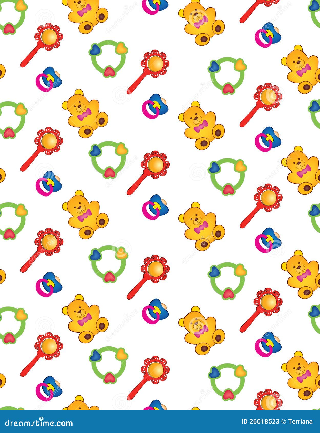 Seamless Texture from Childrens Toys Stock Vector - Illustration of ...