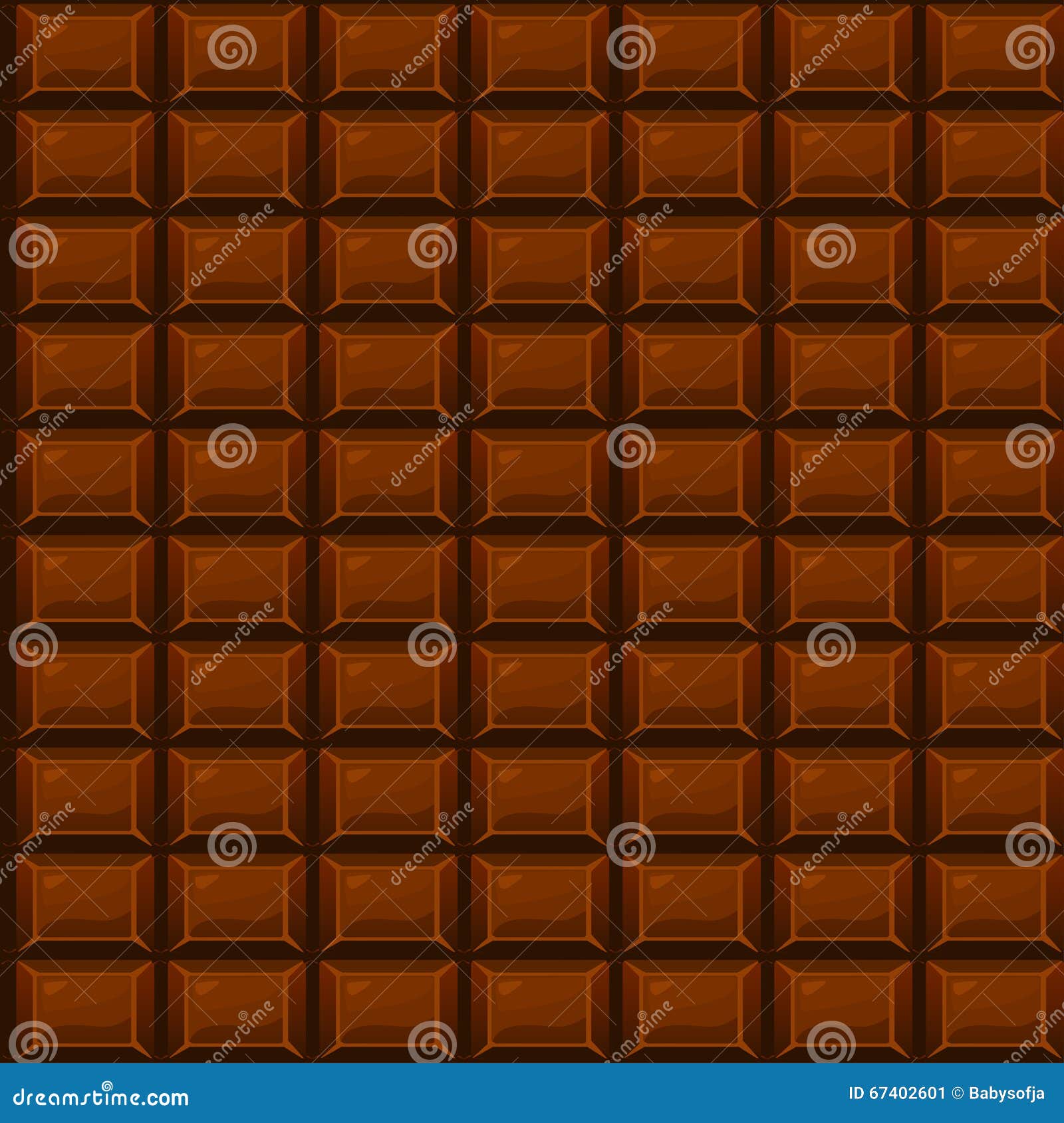 Seamless texture Chocolate stock vector. Illustration of eating - 67402601