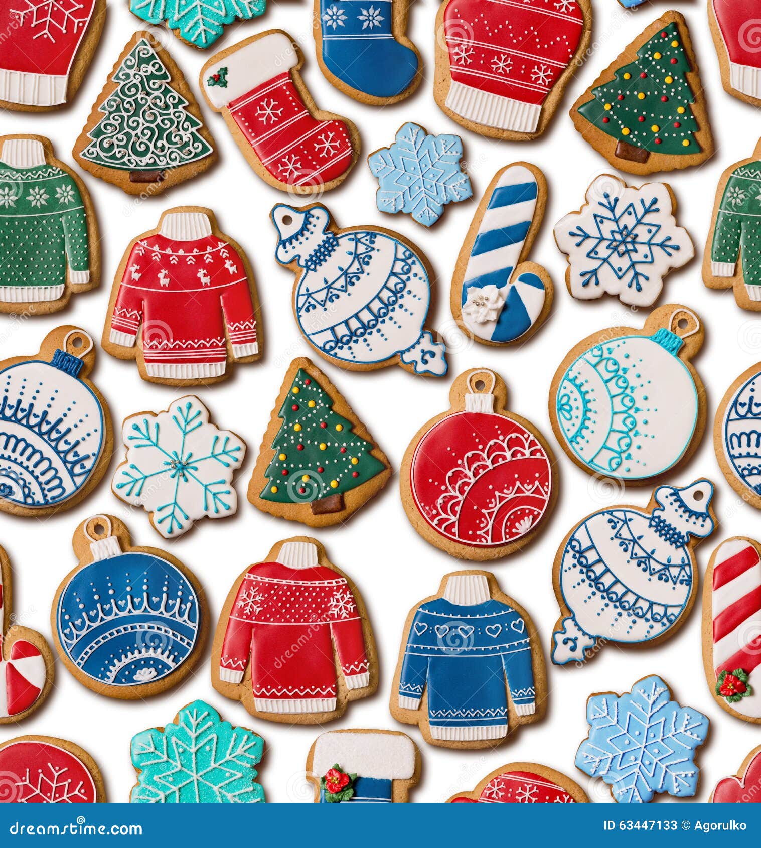 Seamless Texture with Christmas Gingerbread Stock Image - Image of ...