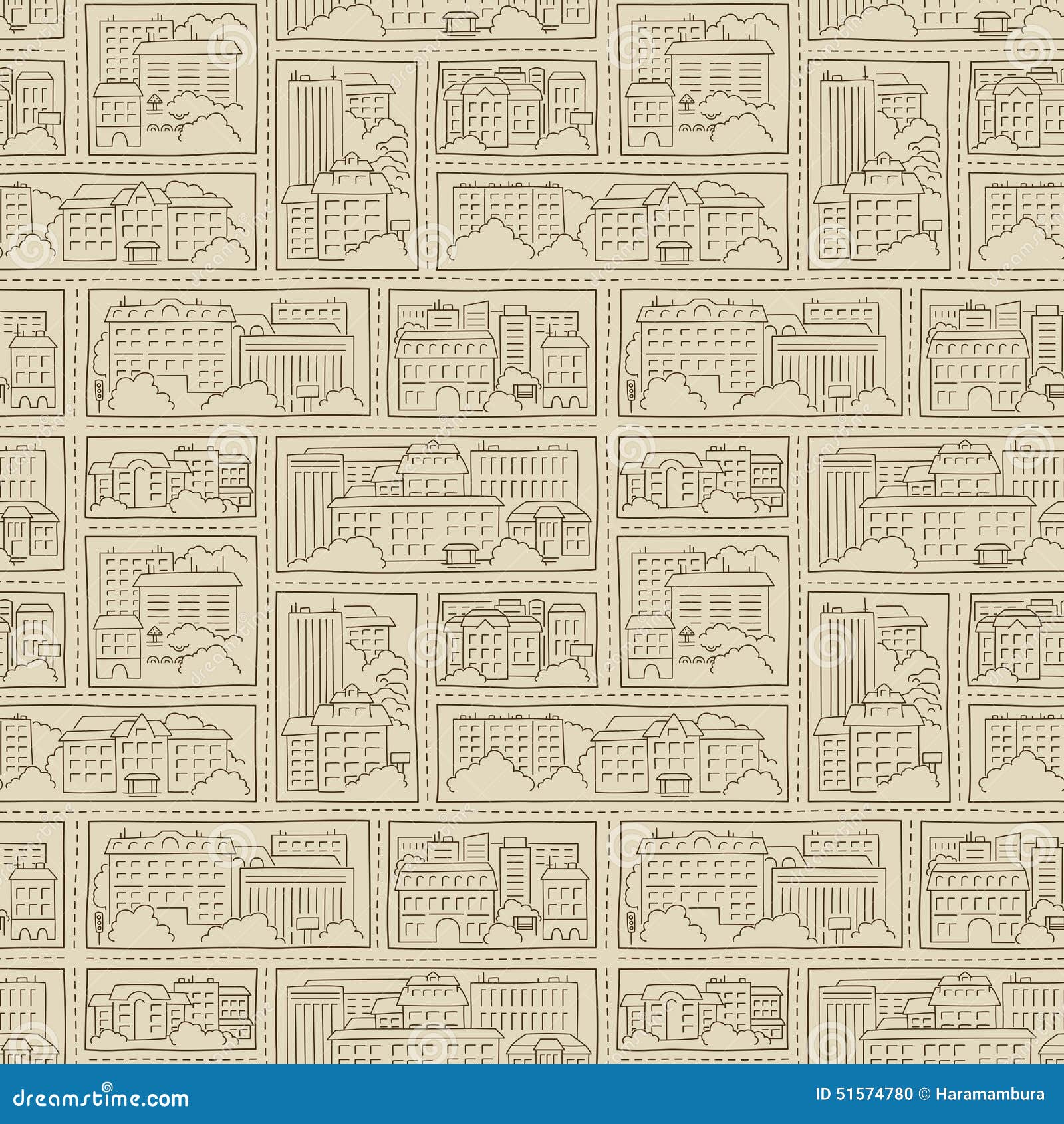 Seamless texture - city stock vector. Illustration of natural - 51574780