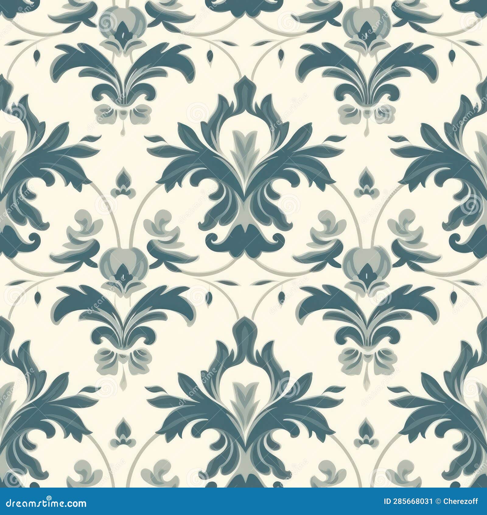 Seamless Texture of Classic Wallpaper Stock Illustration - Illustration ...