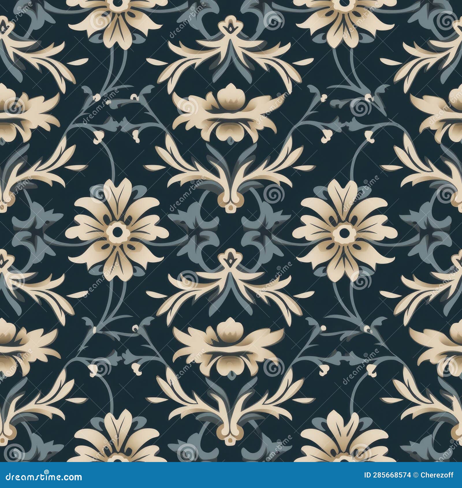 Seamless Texture of Classic Wallpaper Stock Illustration - Illustration ...