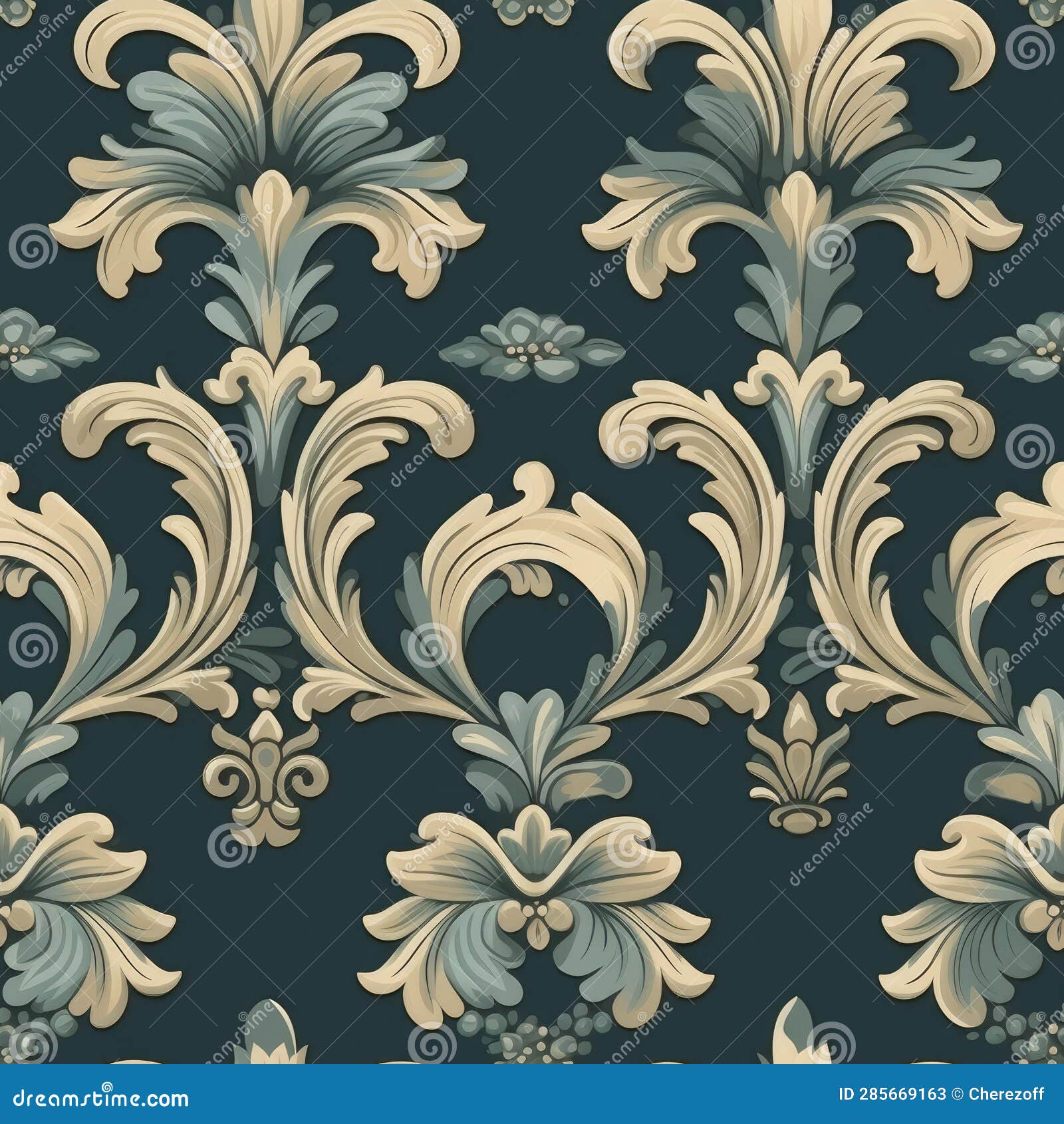 Seamless Texture of Classic Wallpaper Stock Illustration - Illustration ...