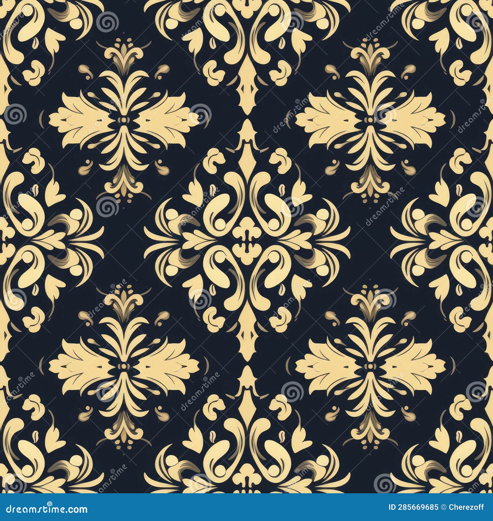 Seamless Texture of Classic Wallpaper Stock Illustration - Illustration ...