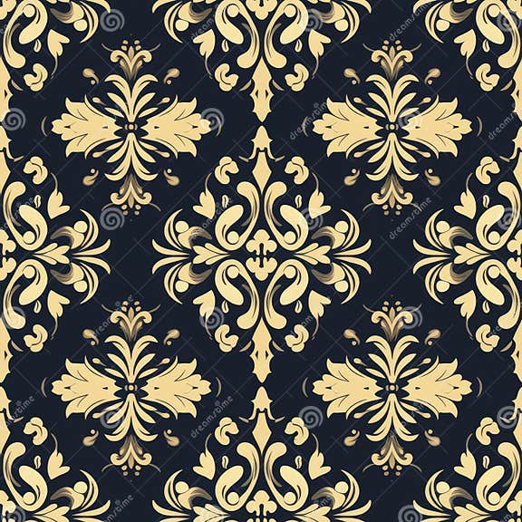 Seamless Texture of Classic Wallpaper Stock Illustration - Illustration ...