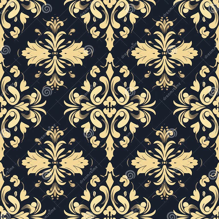 Seamless Texture of Classic Wallpaper Stock Illustration - Illustration ...