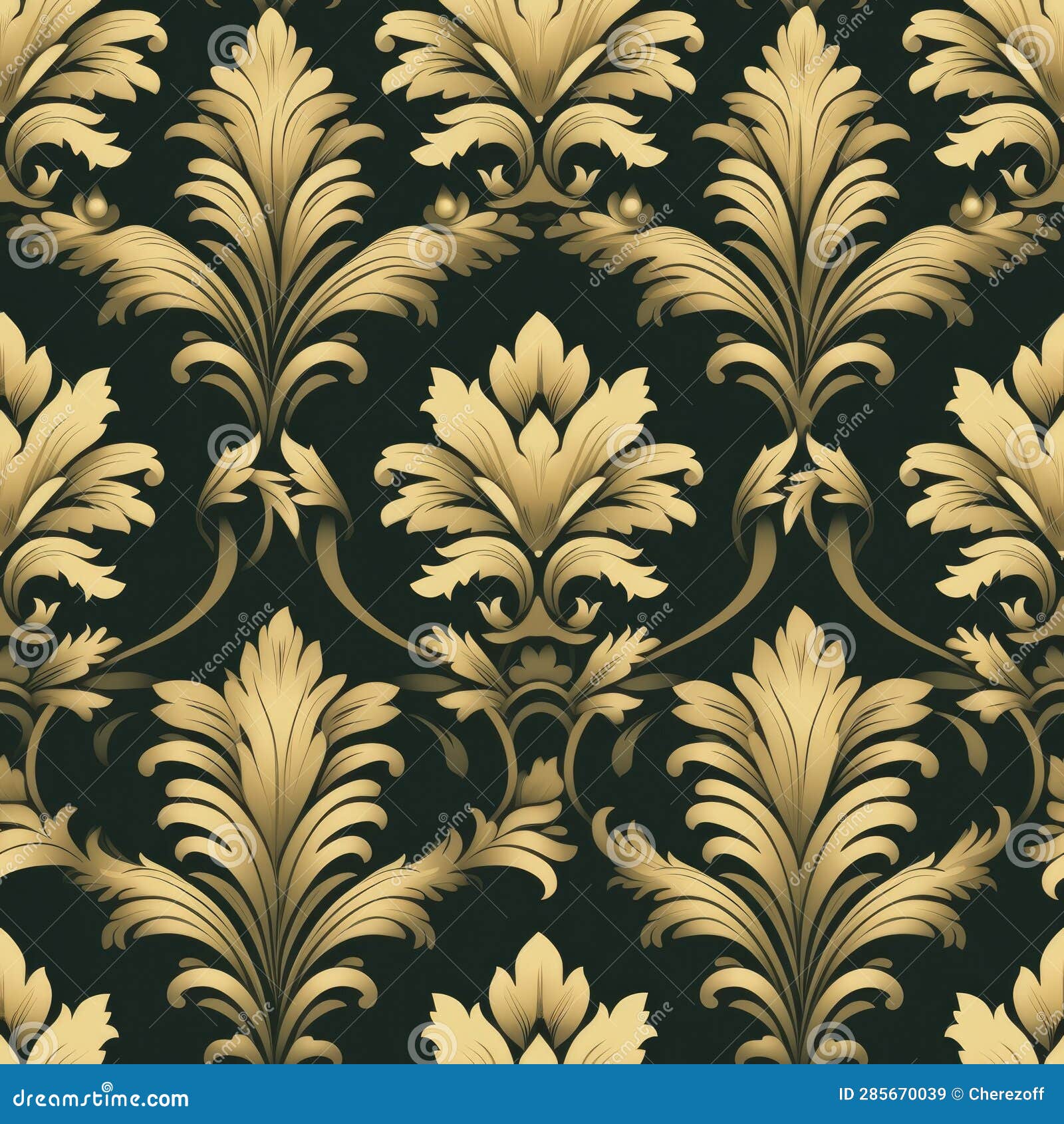 Seamless Texture of Classic Wallpaper Stock Illustration - Illustration ...