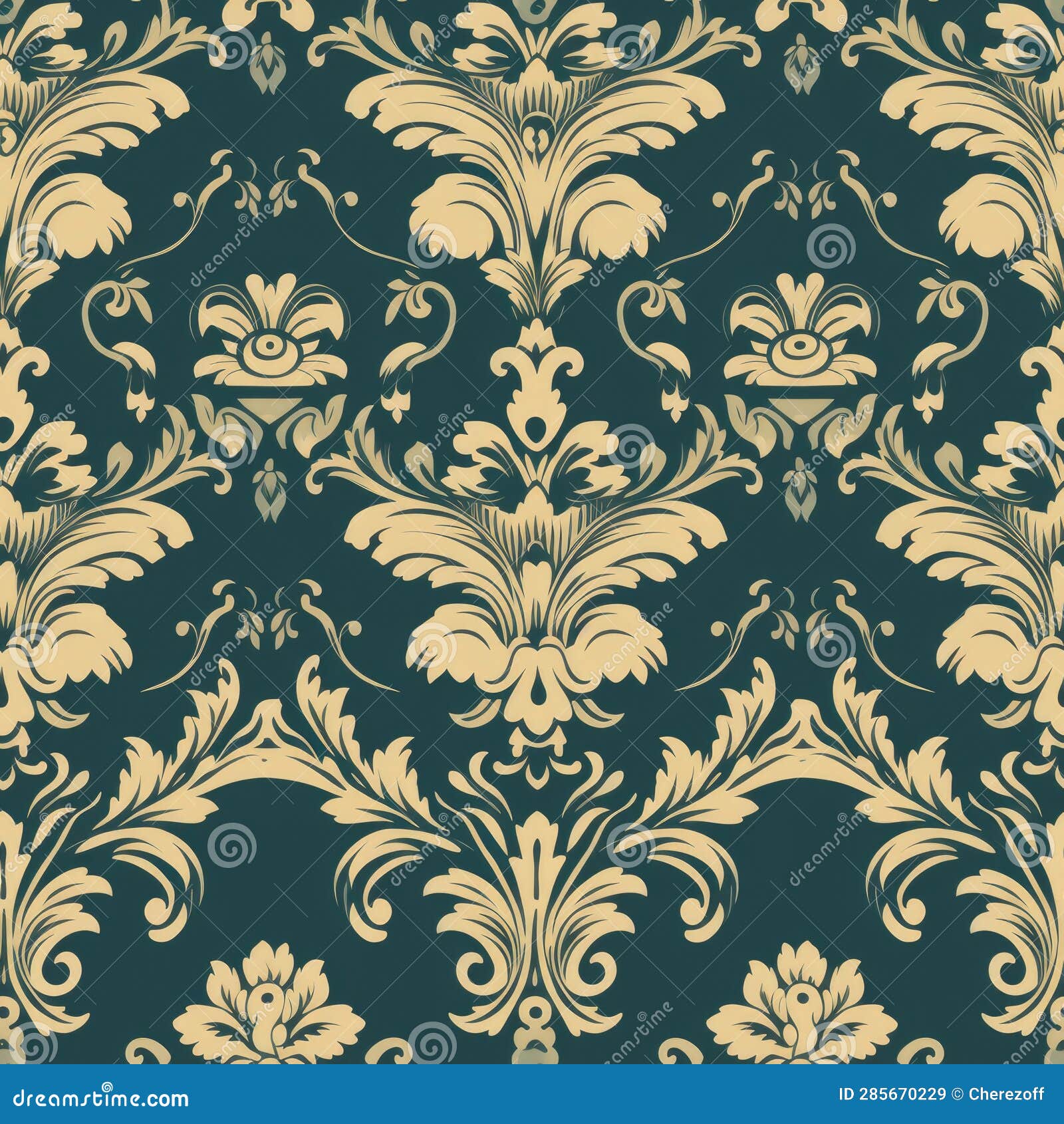 Seamless Texture of Classic Wallpaper Stock Illustration - Illustration ...