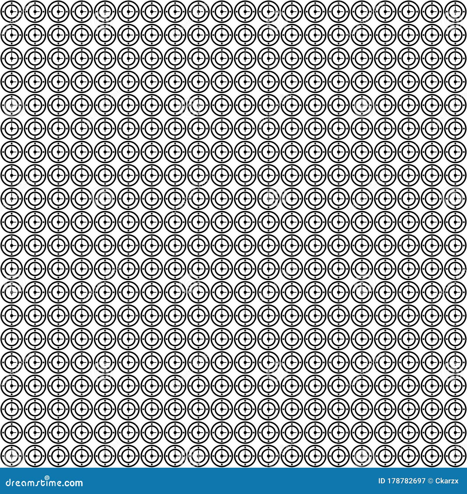Seamless texture clock stock vector. Illustration of abstract - 178782697