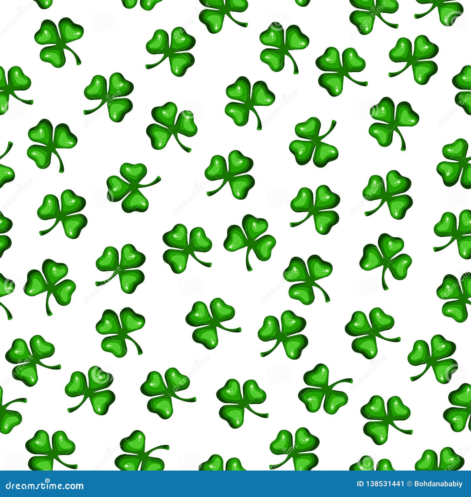 Seamless Texture Of Clover Leaves St Patrick S Day Clover Seamless