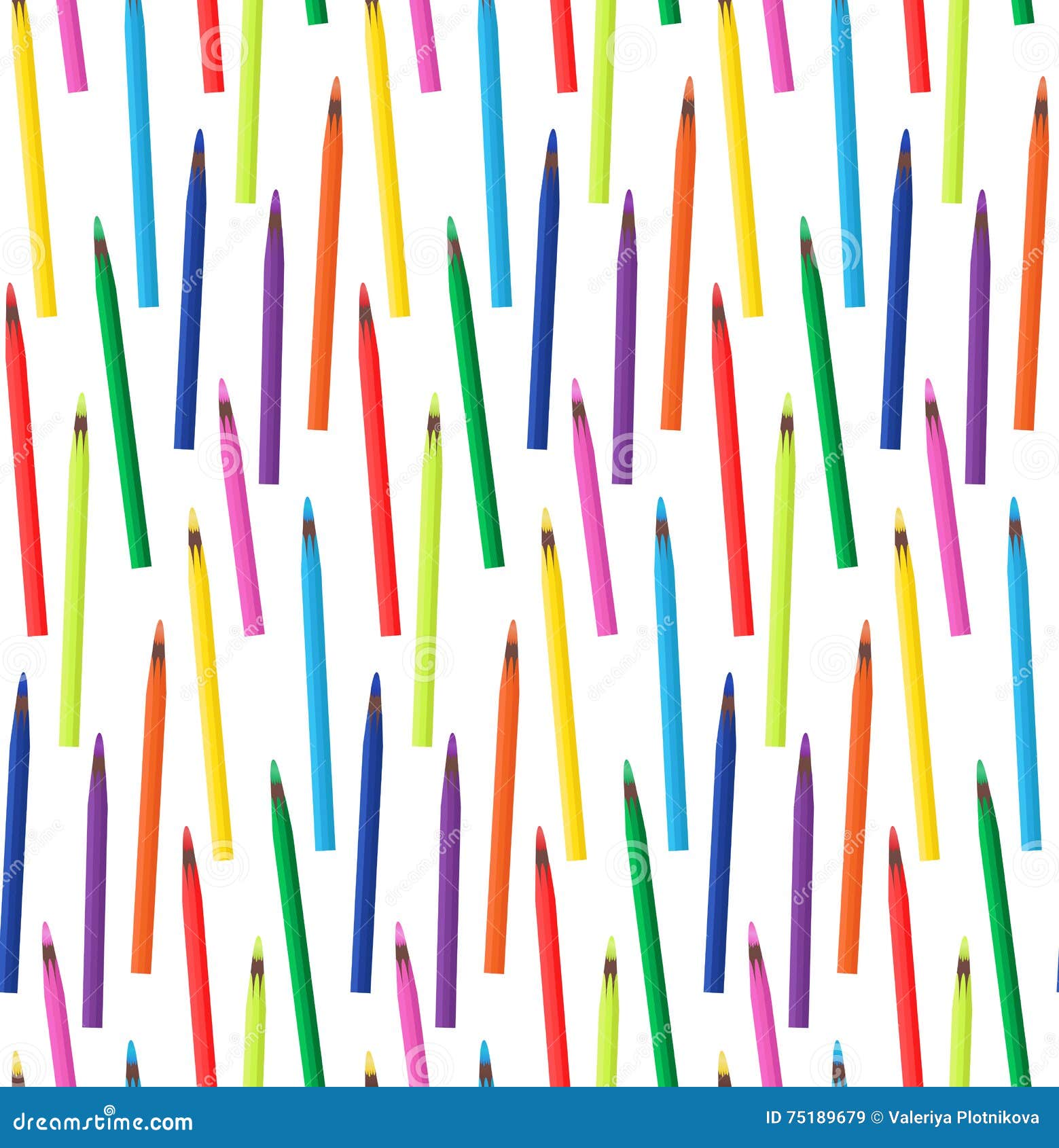 Seamless Texture with Colored Pencils Stock Vector - Illustration of ...