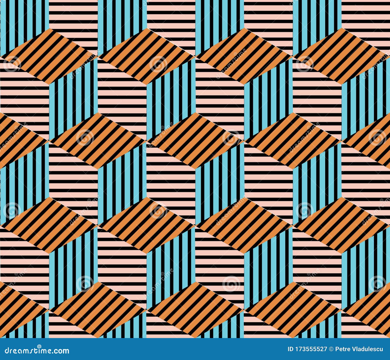 Seamless Texture with Colored Segments(cube), Modern Stylish Image ...