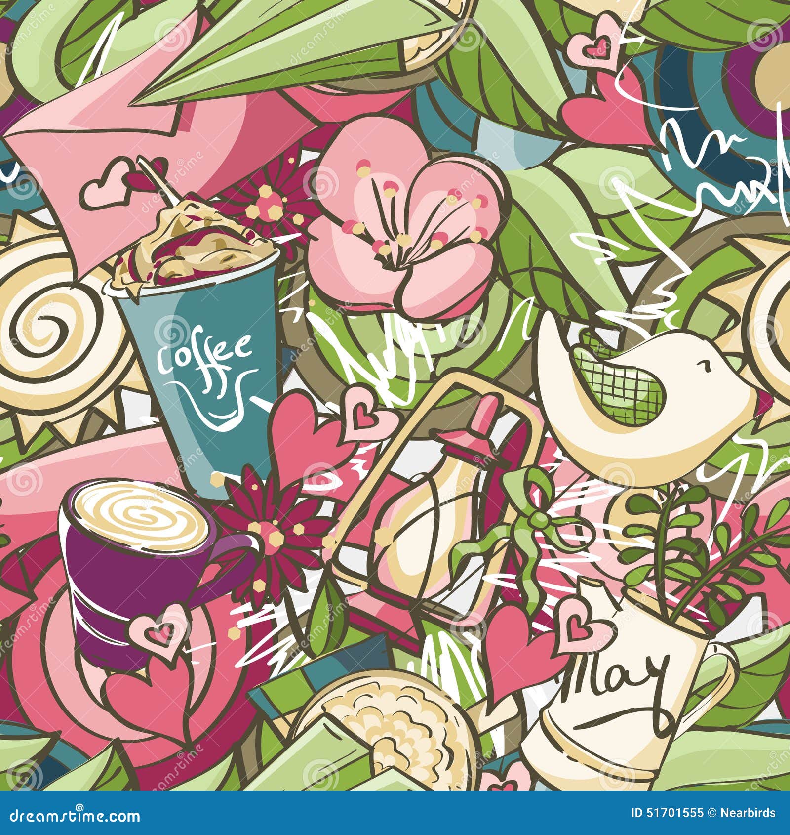 Set Of Spring Doodles. Beginning Of Spring Symbols. Imbolc Wiccan ...