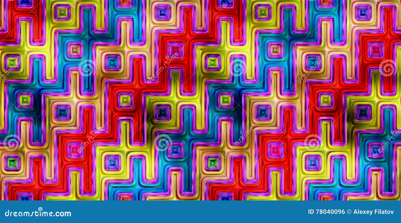 Seamless Texture of Colorful Bright Abstraction 3D Illustration Stock ...