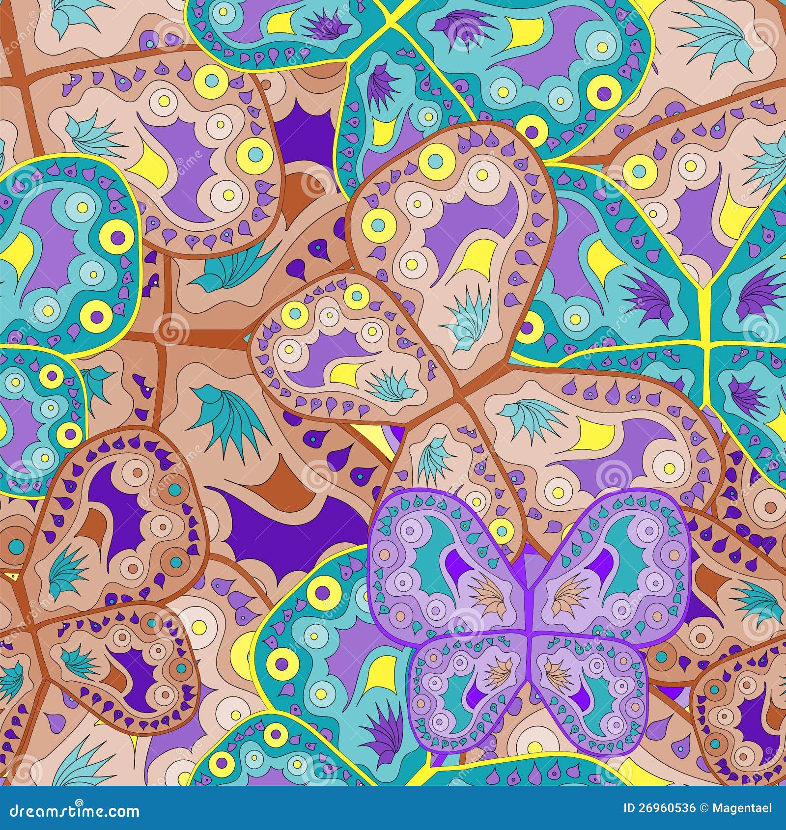 Seamless Texture of Colorful Butterfly Stock Vector - Illustration of ...