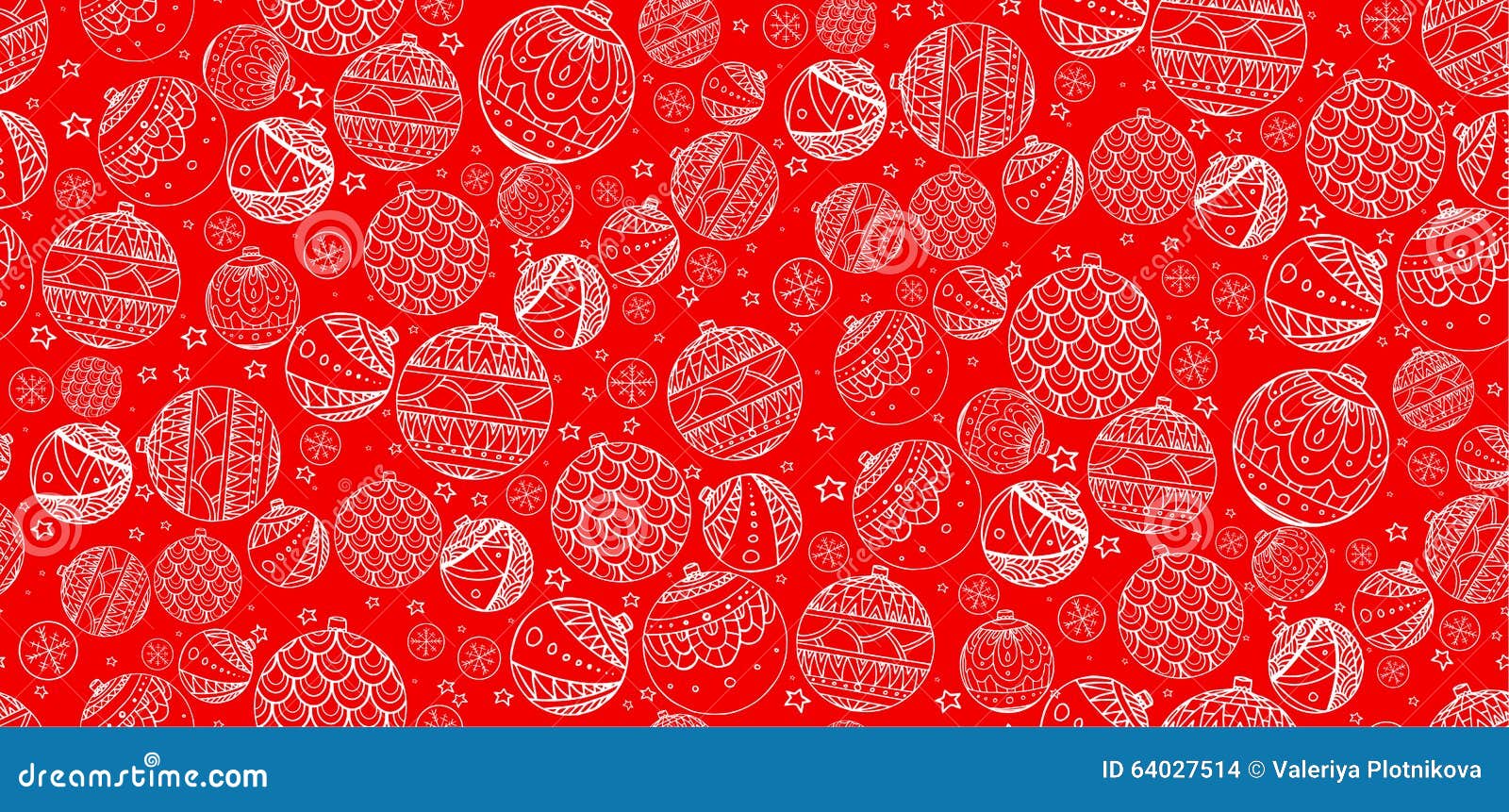 Seamless Texture with Colorful Christmas Balls Stock Vector ...