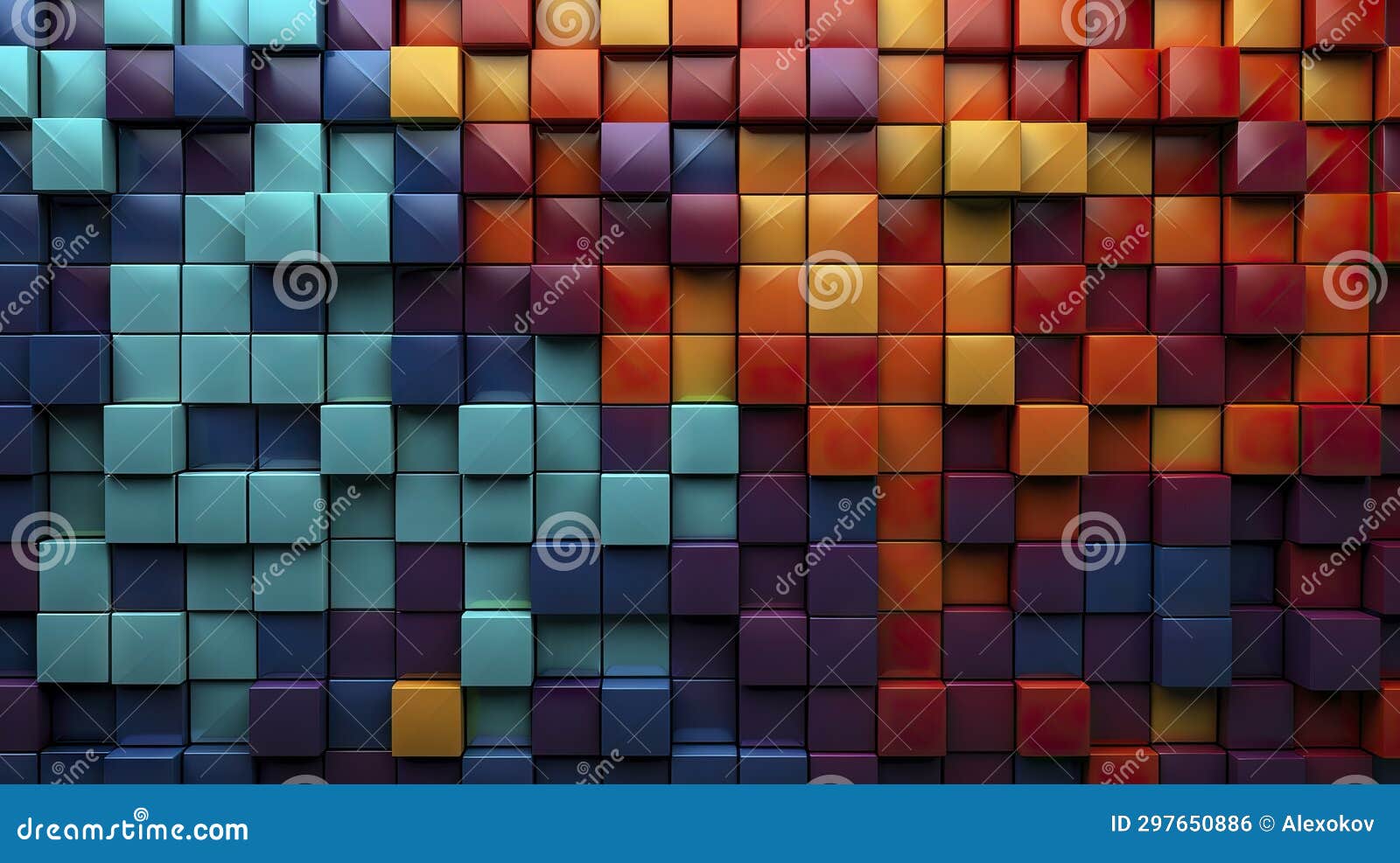 Seamless Texture of Colorful Cubes in the Form of Square Tiles ...
