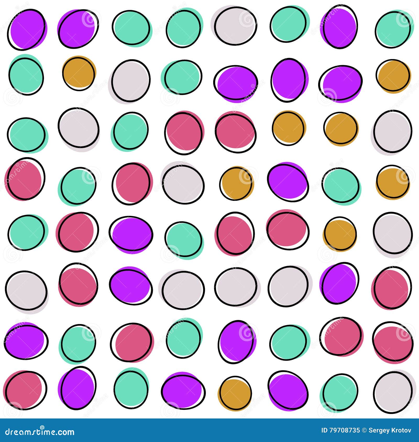 Seamless Texture with Colorful Dots on White Background for Wrapping ...