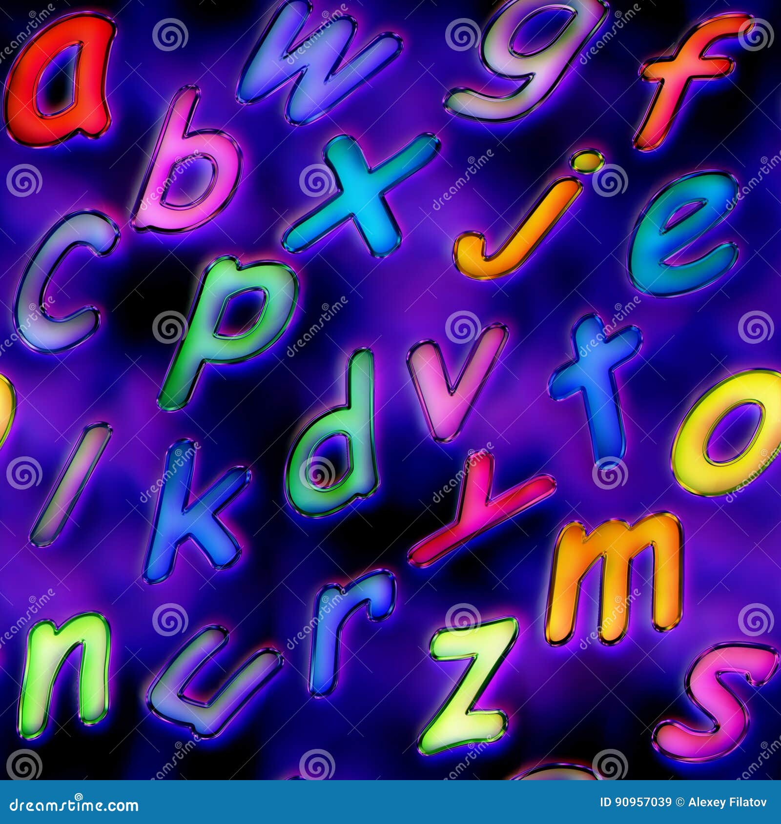 Seamless Texture Colorful Letters Stock Illustration - Illustration of ...