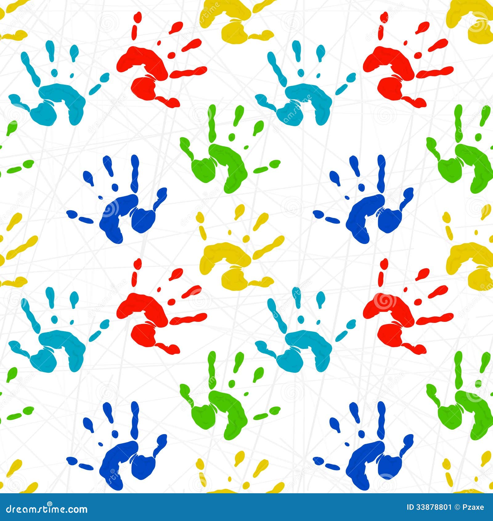 Seamless Texture with Colorful Prints of Child Pal Stock Vector ...