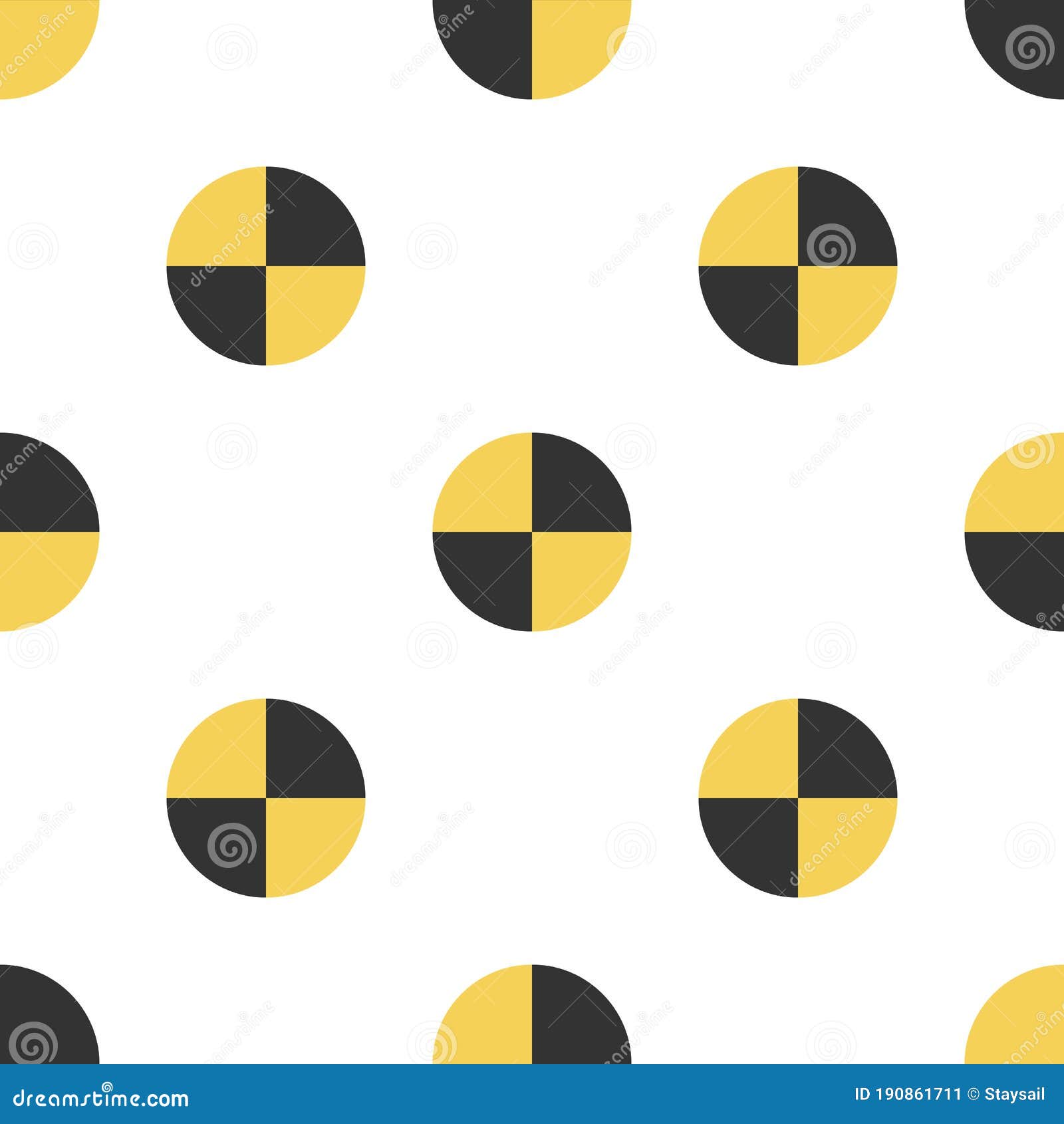Seamless Texture of Crash Test Sign. Vector Pattern. Stock Vector ...