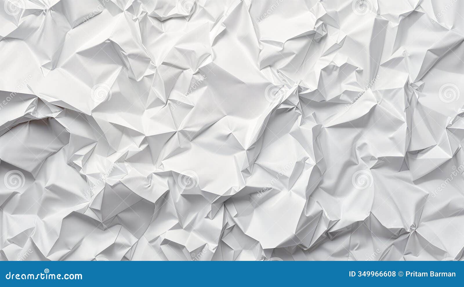 Seamless Texture of Crumpled White Paper. Sheet of Crumpled Paper ...