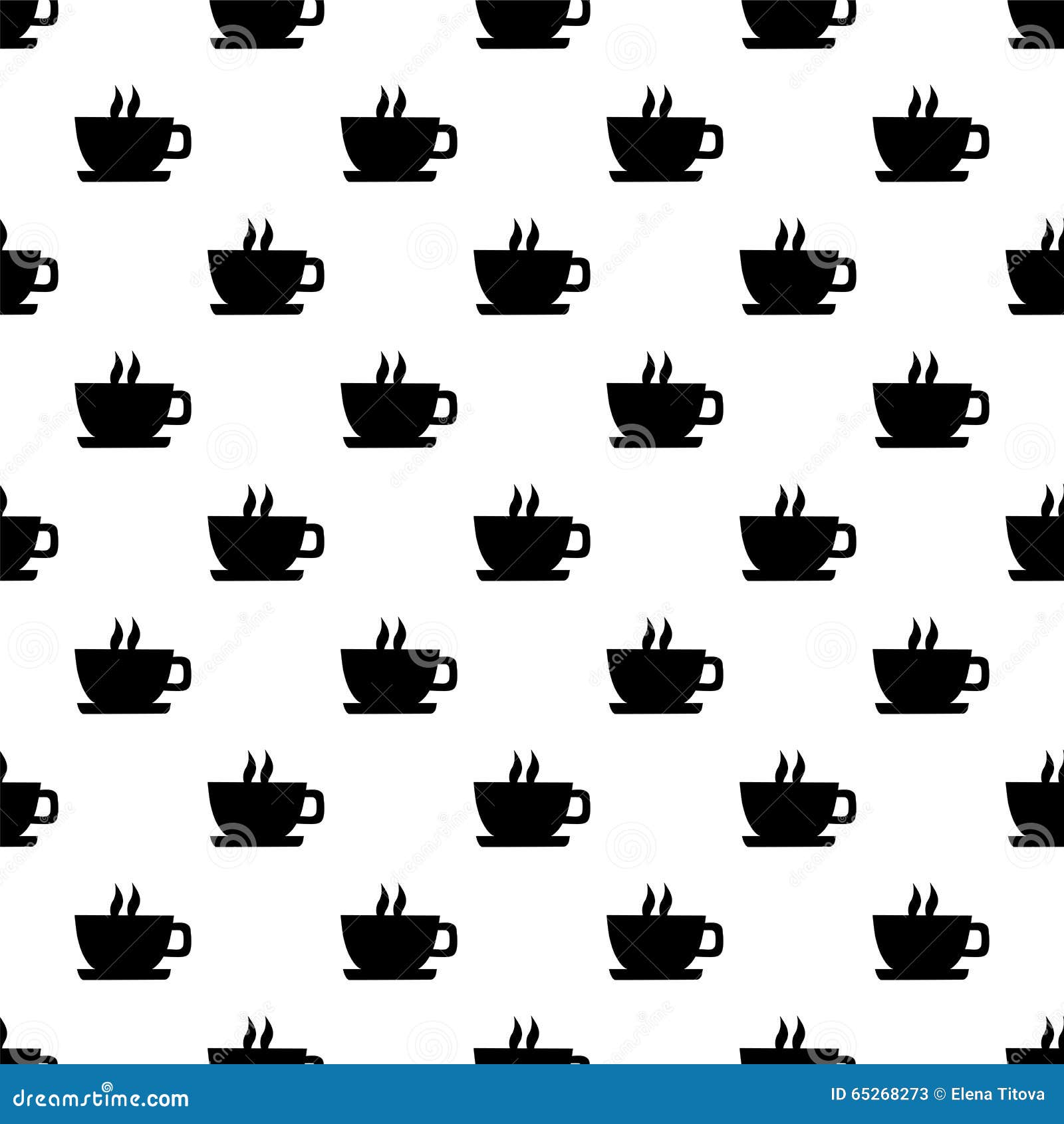 Seamless Texture with a Cup of Coffee Stock Vector - Illustration of ...