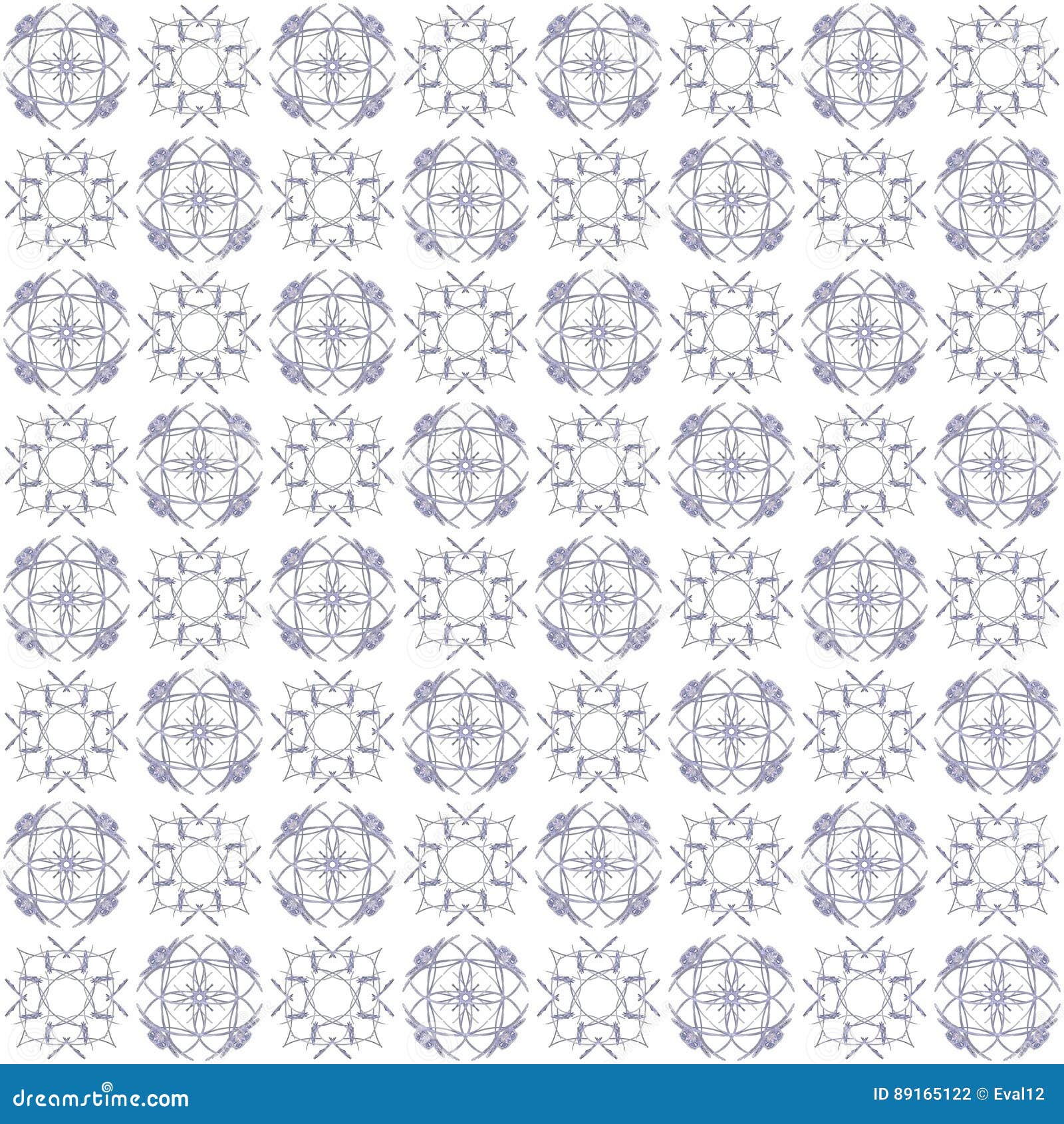 Seamless Texture with 3D Rendering Abstract Fractal Blue Pattern Stock ...