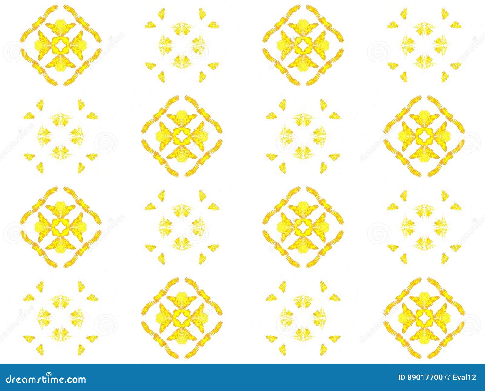 Seamless Texture with 3D Rendering Abstract Fractal Yellow Pattern ...