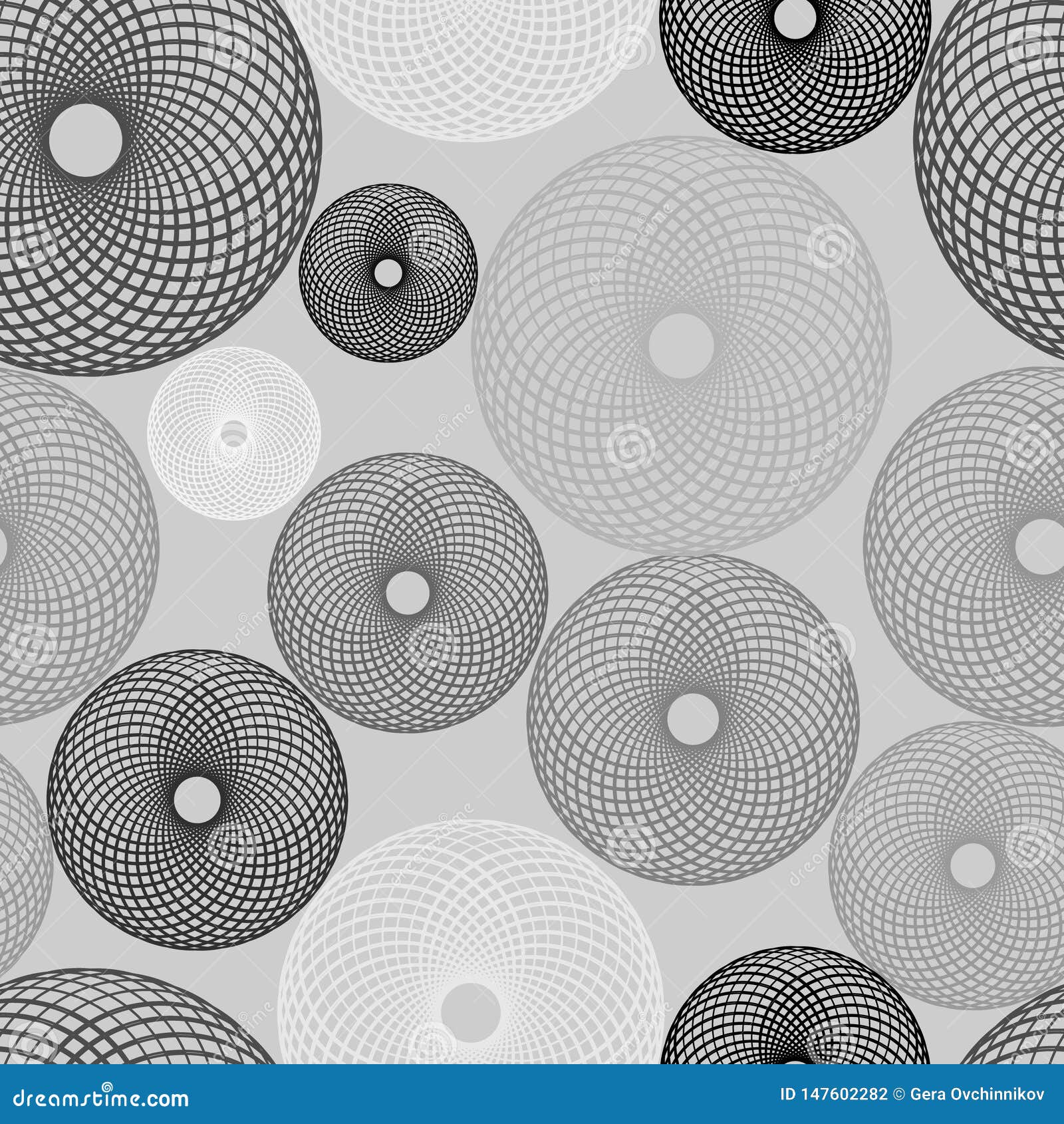 Seamless Texture with Decorative Circles with Patterns. Vector ...