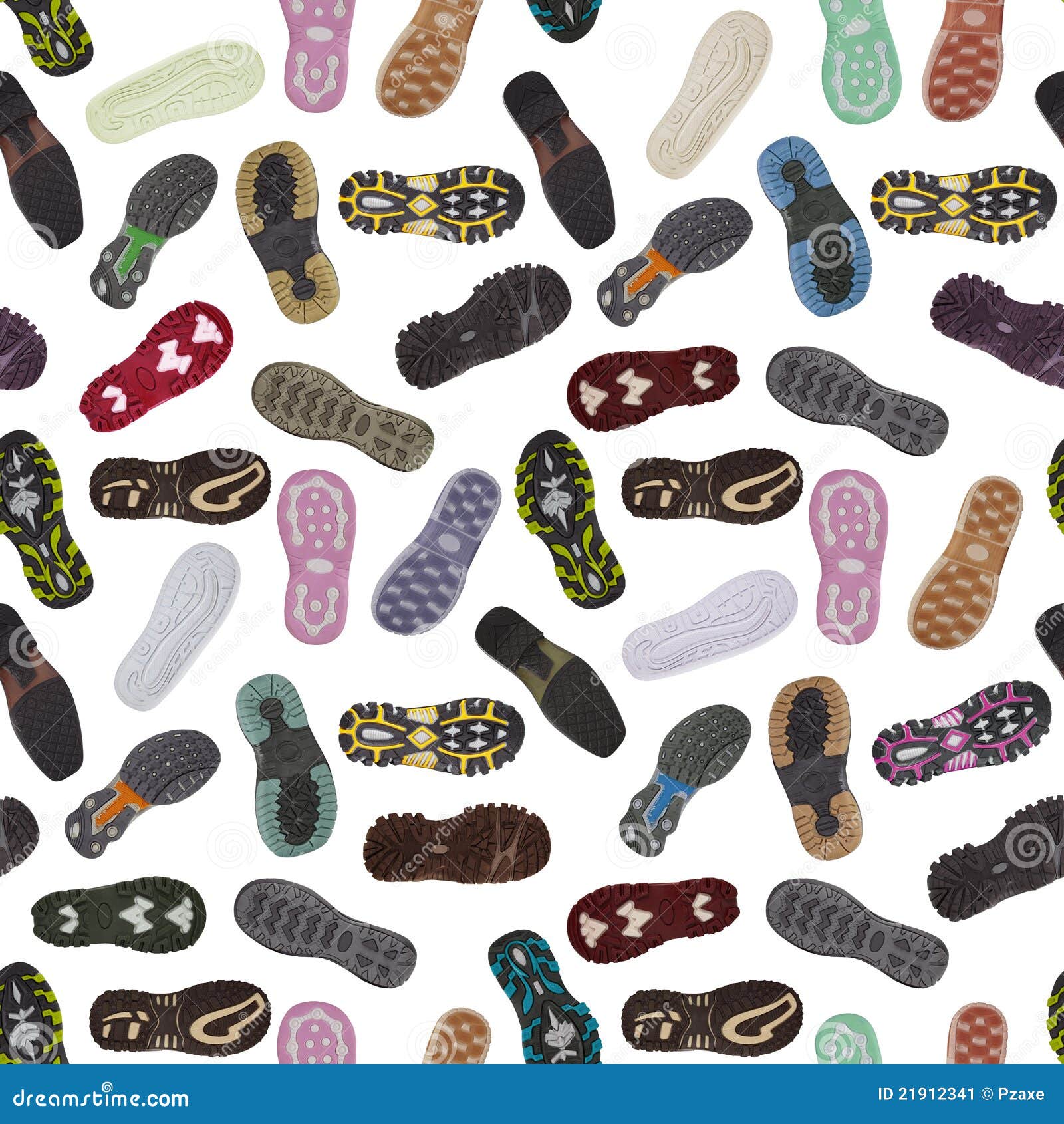 Seamless Texture - Different Soles Of Shoes Royalty-Free Stock ...