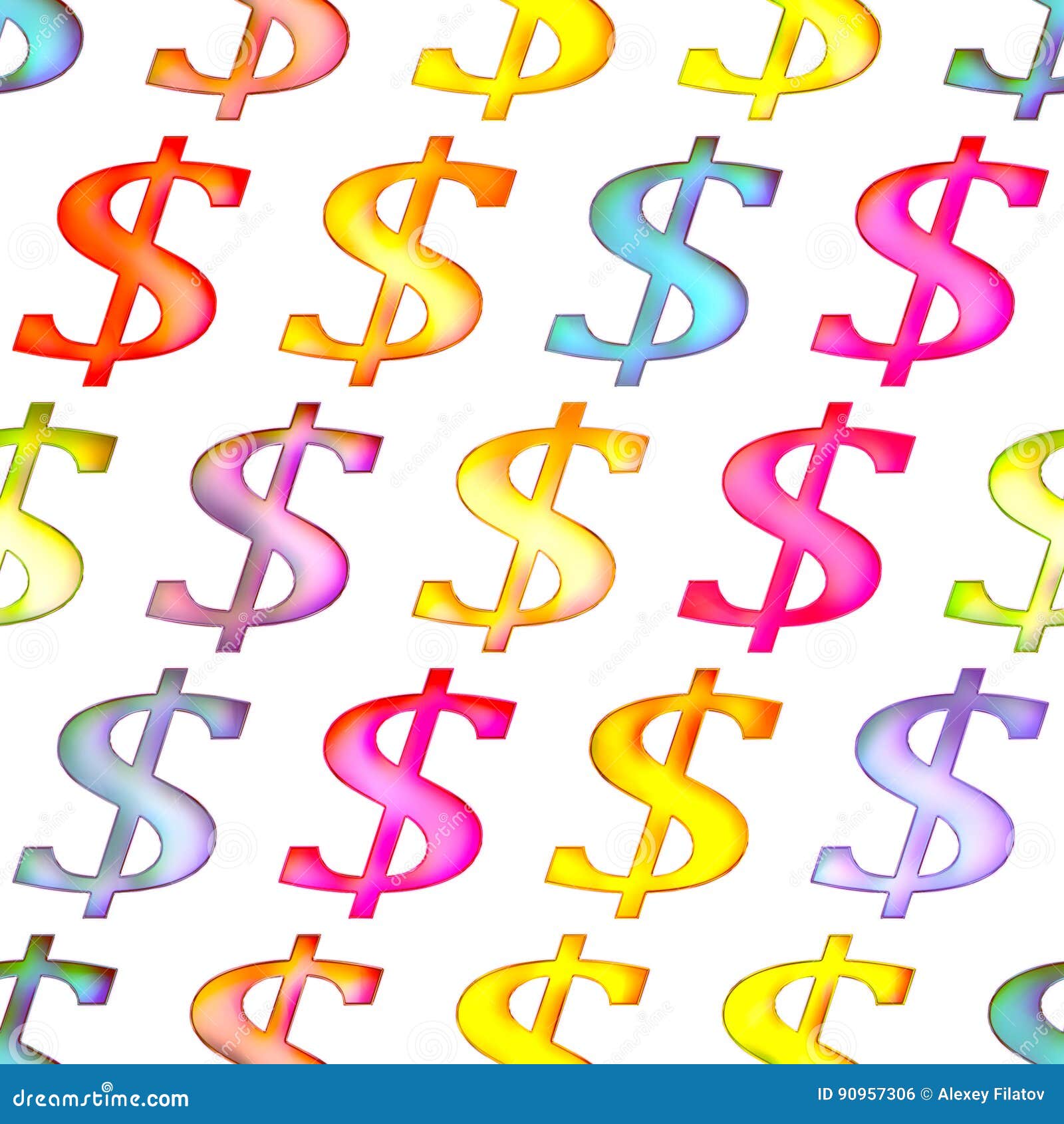Seamless Texture with Dollar Sign Stock Illustration - Illustration of ...
