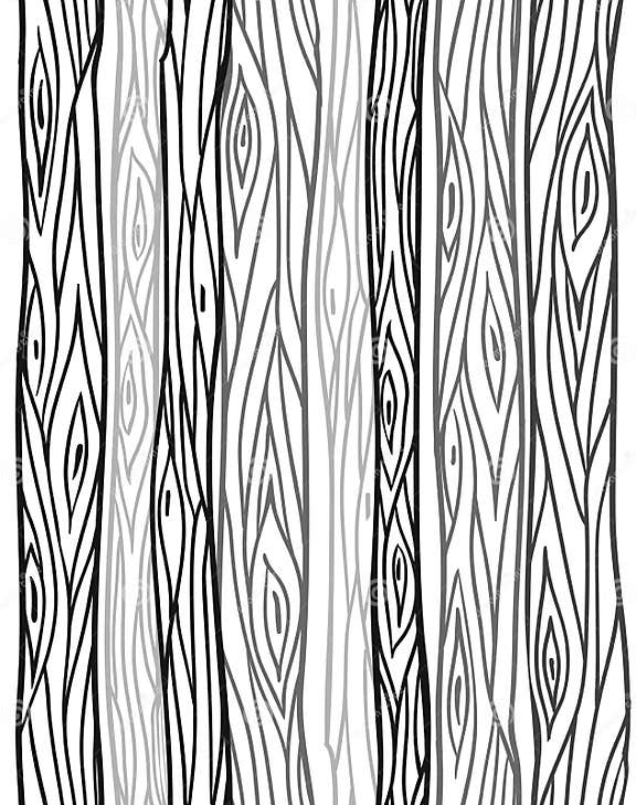 Seamless Texture with Doodle Tree Trunks. Stock Vector - Illustration ...