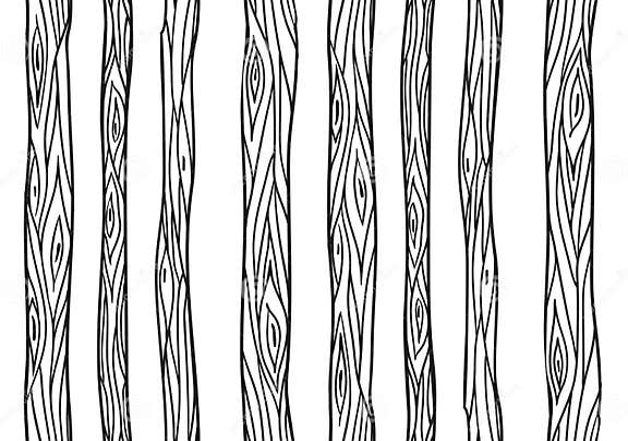 Seamless Texture with Doodle Tree Trunks. Stock Vector - Illustration ...