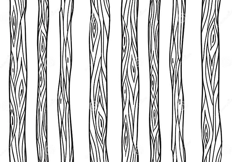 Seamless Texture with Doodle Tree Trunks. Stock Vector - Illustration ...