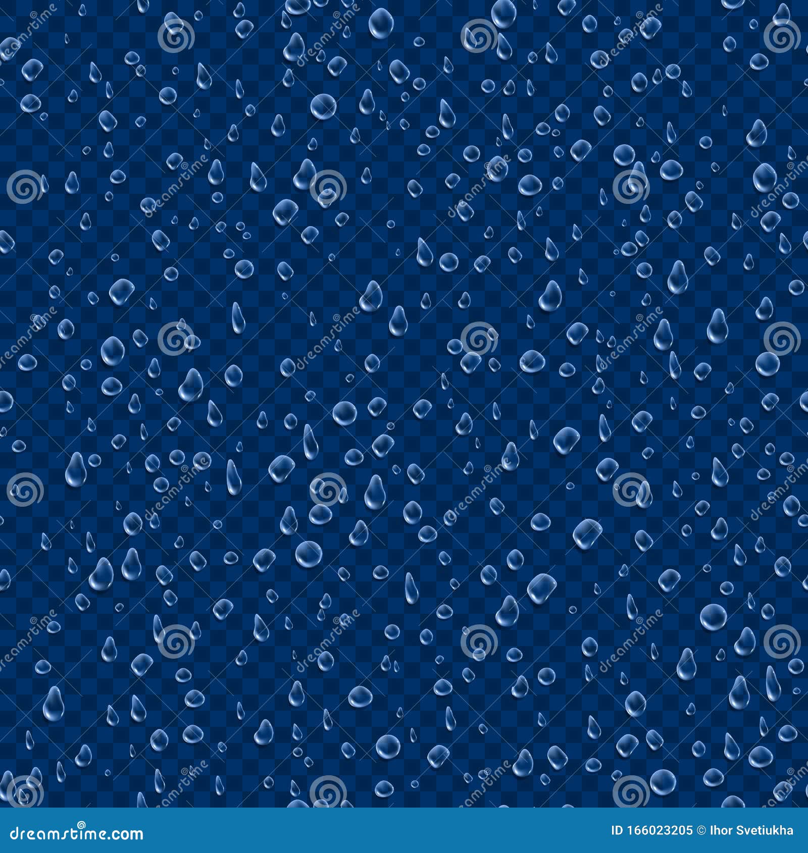 Seamless Texture of Drops. Liquid Clear Droplet. Dew on Glass Surface ...