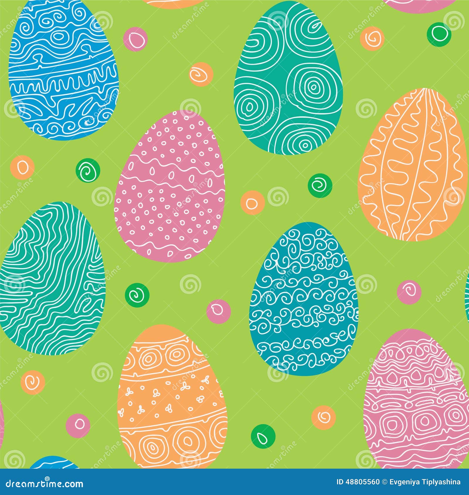 Seamless Texture of Easter Eggs Stock Illustration - Illustration of ...