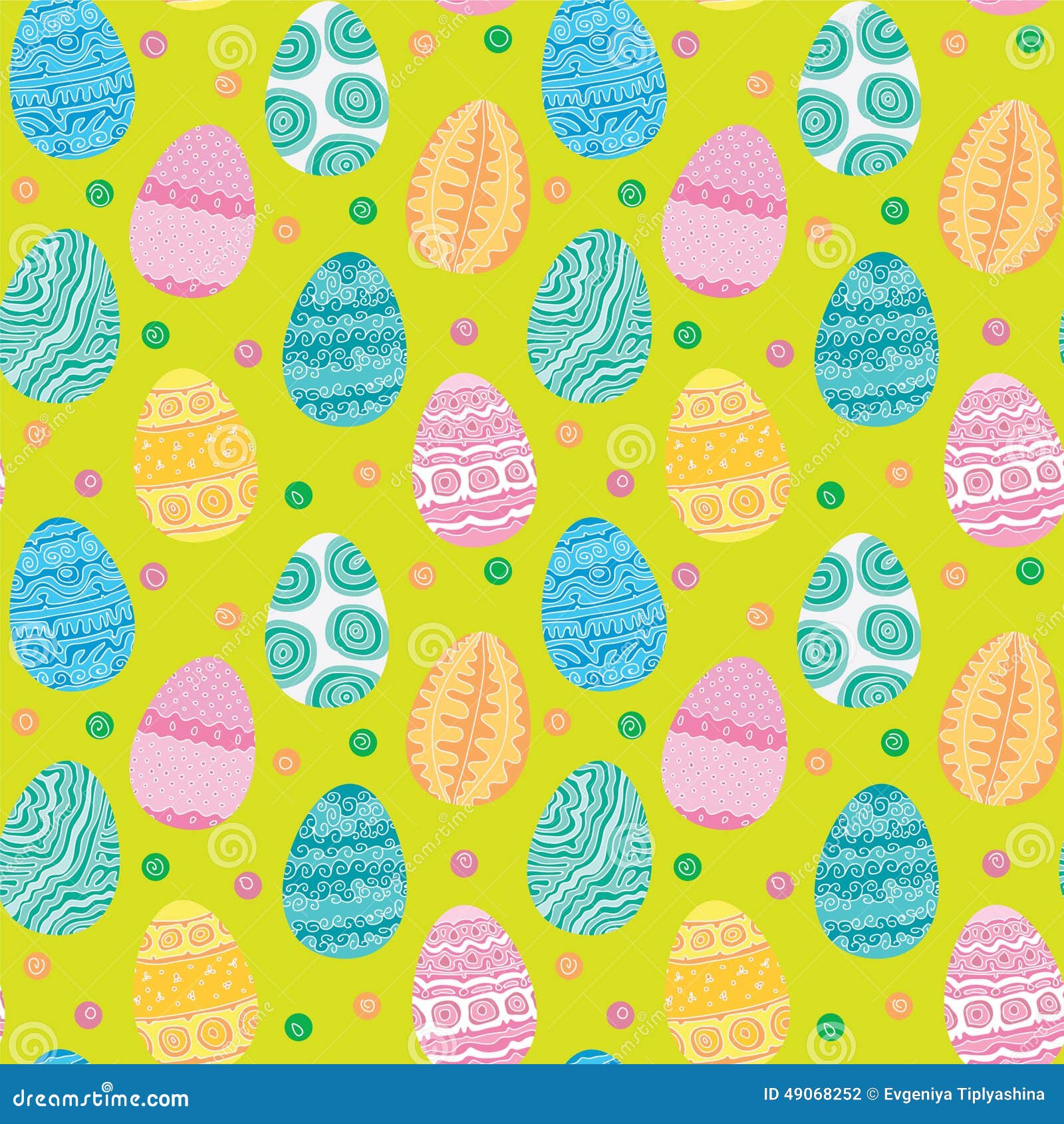 Seamless Texture of Easter Eggs Stock Illustration - Illustration of ...