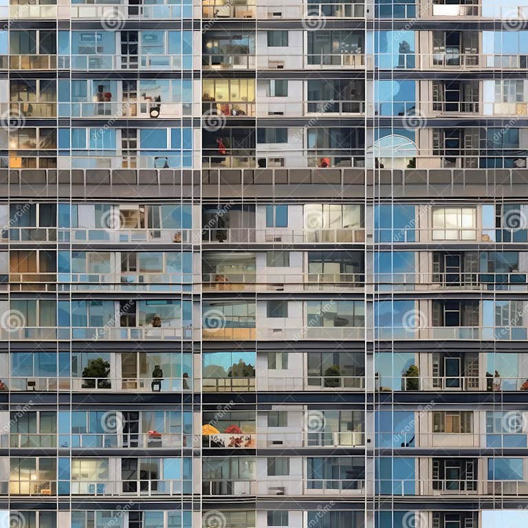 Seamless Texture. the Facade of the Building Stock Illustration ...