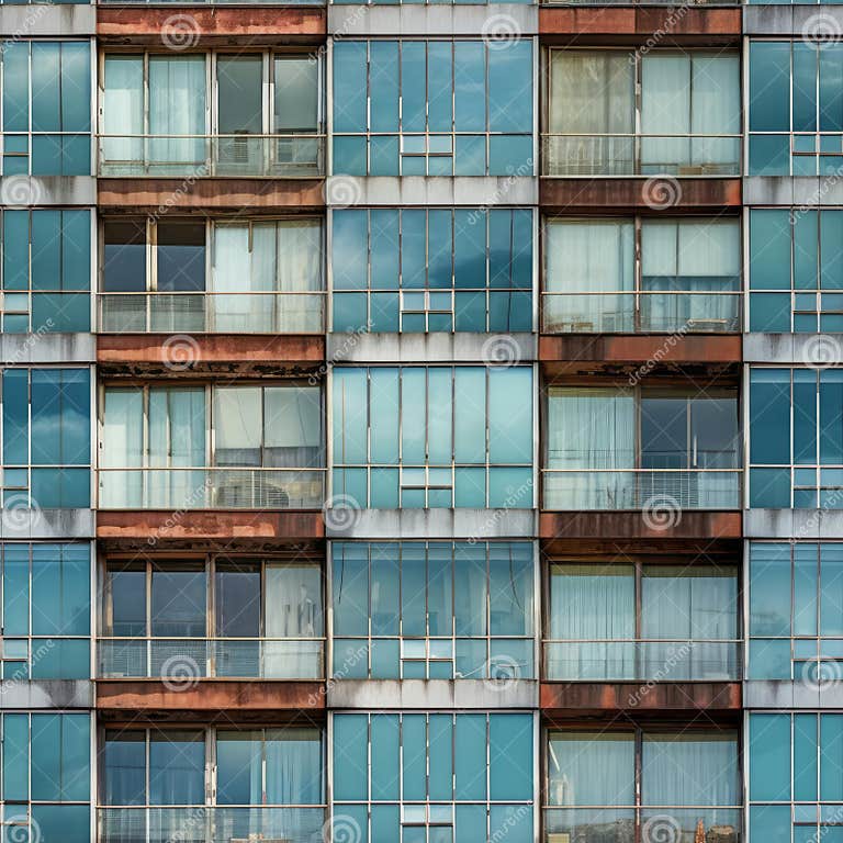 Seamless Texture. the Facade of the Building Stock Photo - Image of ...