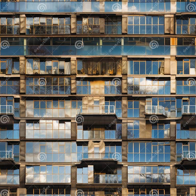 Seamless Texture. the Facade of the Building Stock Image - Image of ...